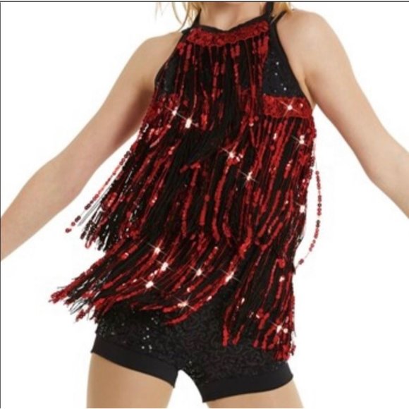 Weissman | Costumes | Weissman Boom Boom Costume Unitard Red Black ...